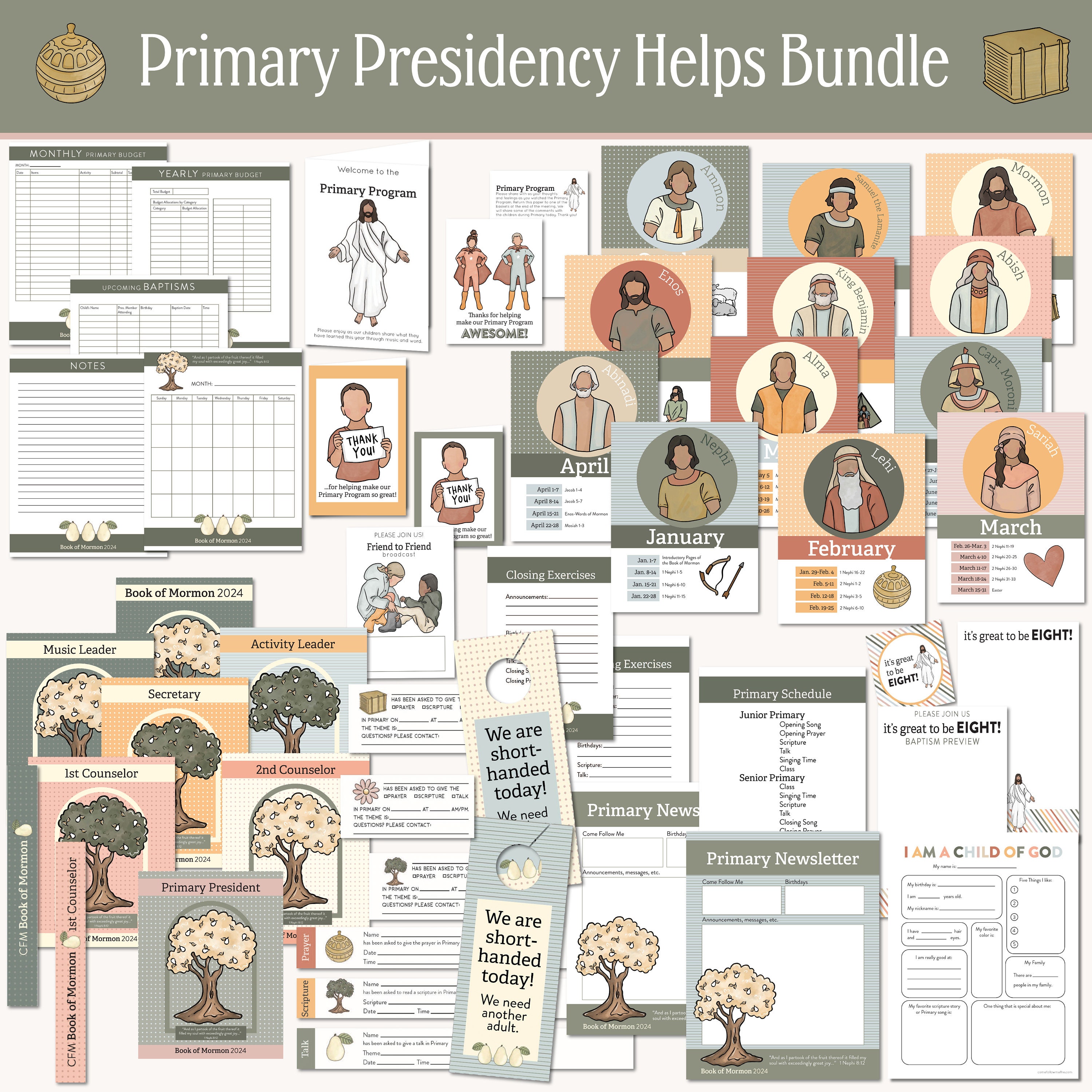 Book of Mormon 2024 Complete Primary Bundle // LDS Primary, Primary ...