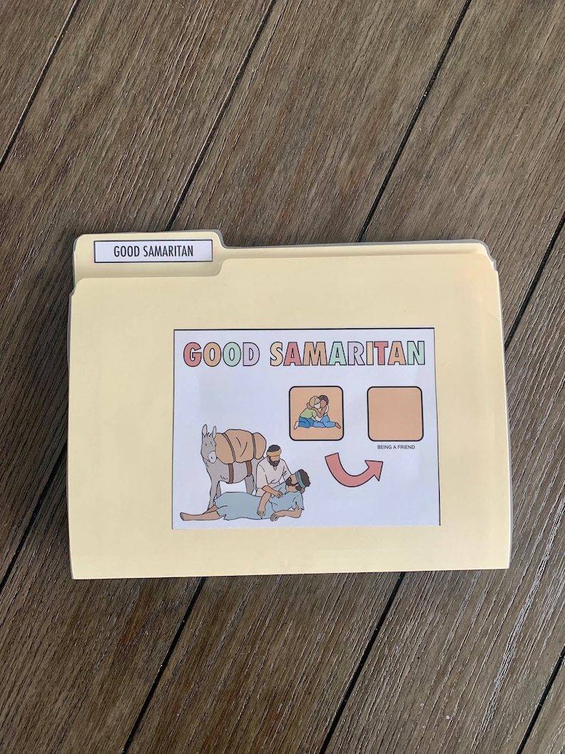Good Samaritan File Folder Game // New Testament Study New - Etsy