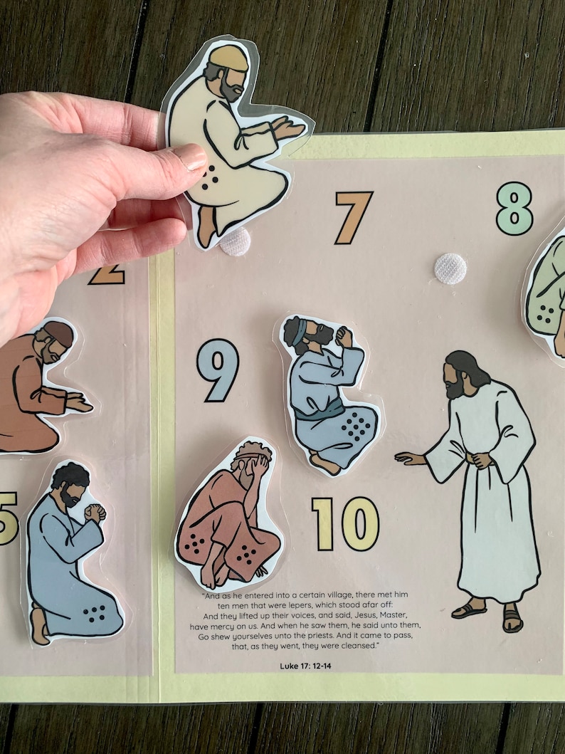 Ten Lepers File Folder Game // New Testament Study New - Etsy