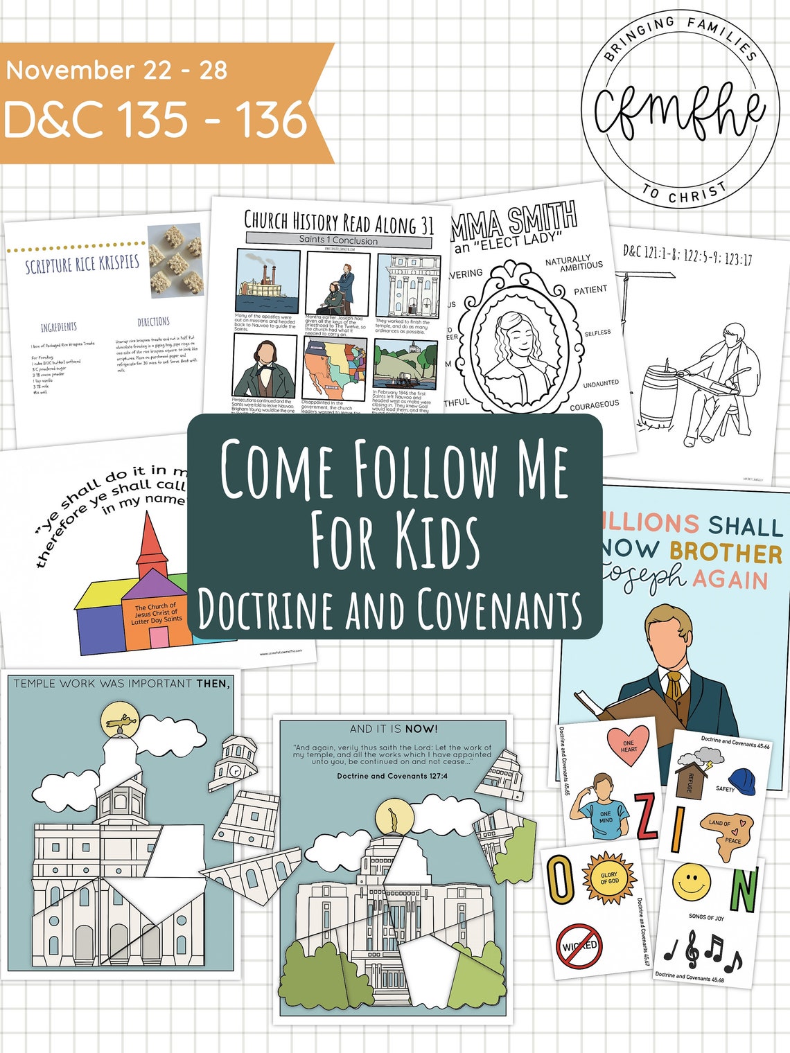 Come Follow Me 2021 STANDARD: D&C Lesson 48 november - Etsy