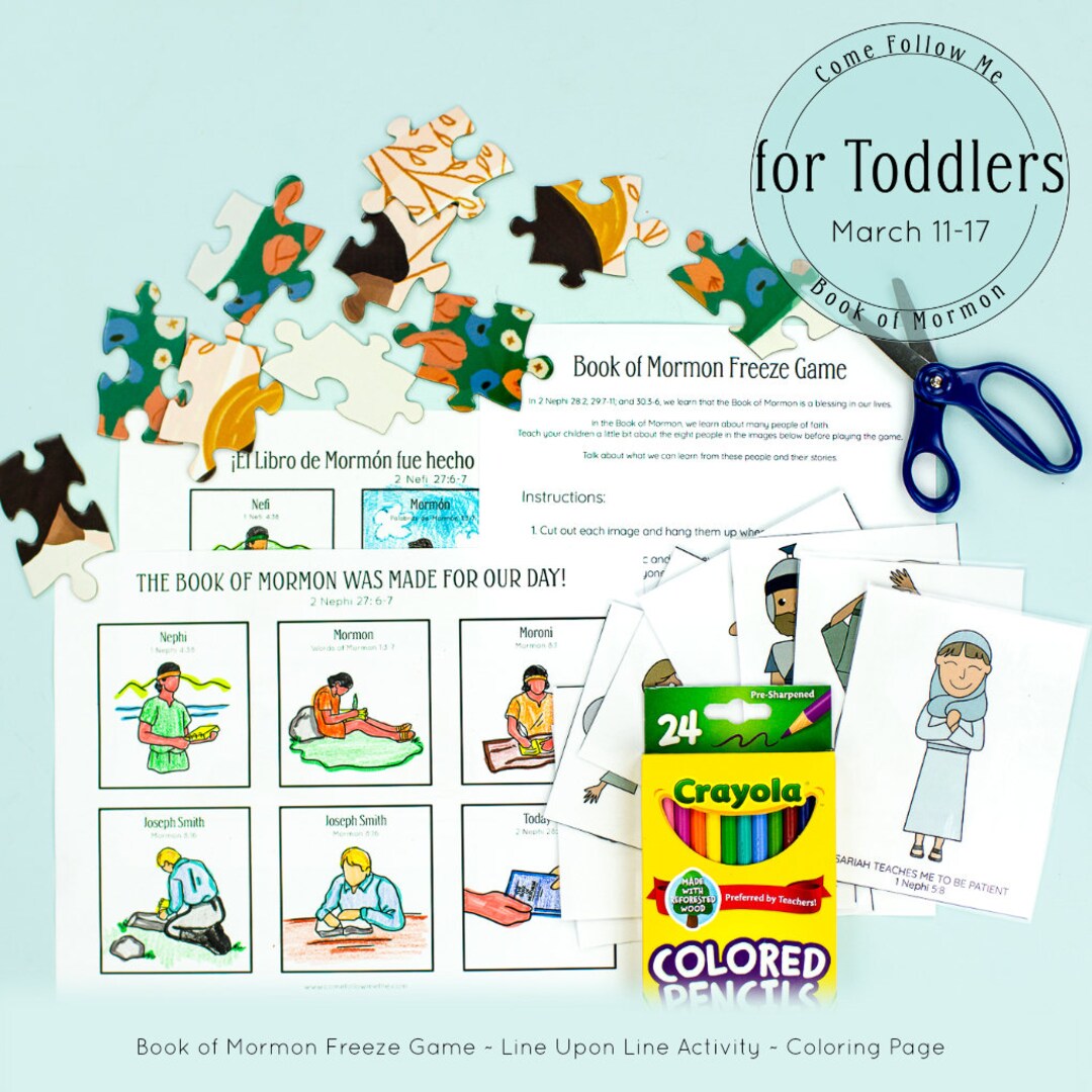 Come Follow Me Primary 2024 TODDLER: Book of Mormon Lesson 11 March 11 ...