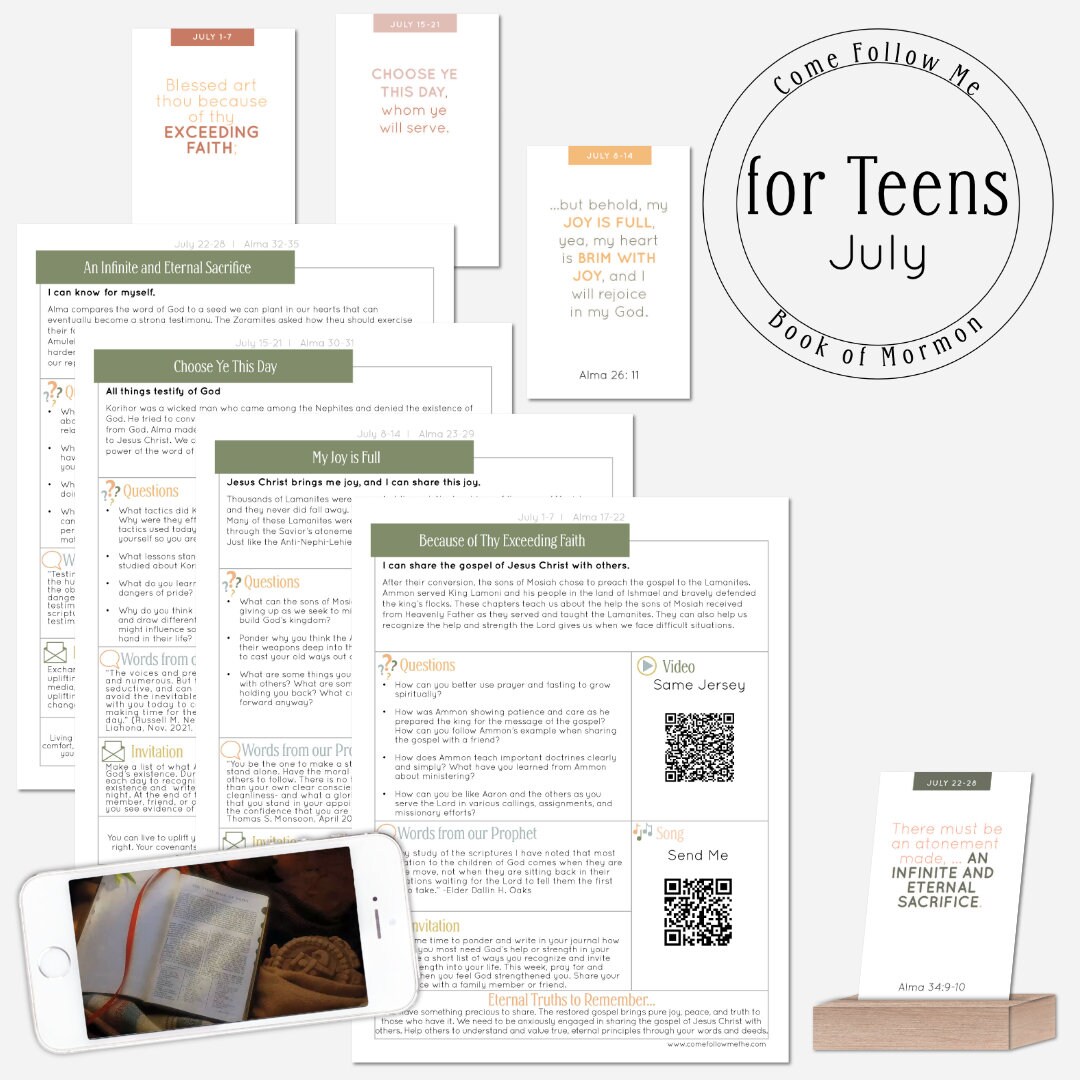 TEEN: Book of Mormon | July Lessons | July 1-28 // Come Follow Me 2024 ...