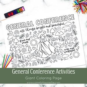 General Conference Giant Coloring Page // LDS General Conference, Oct ...