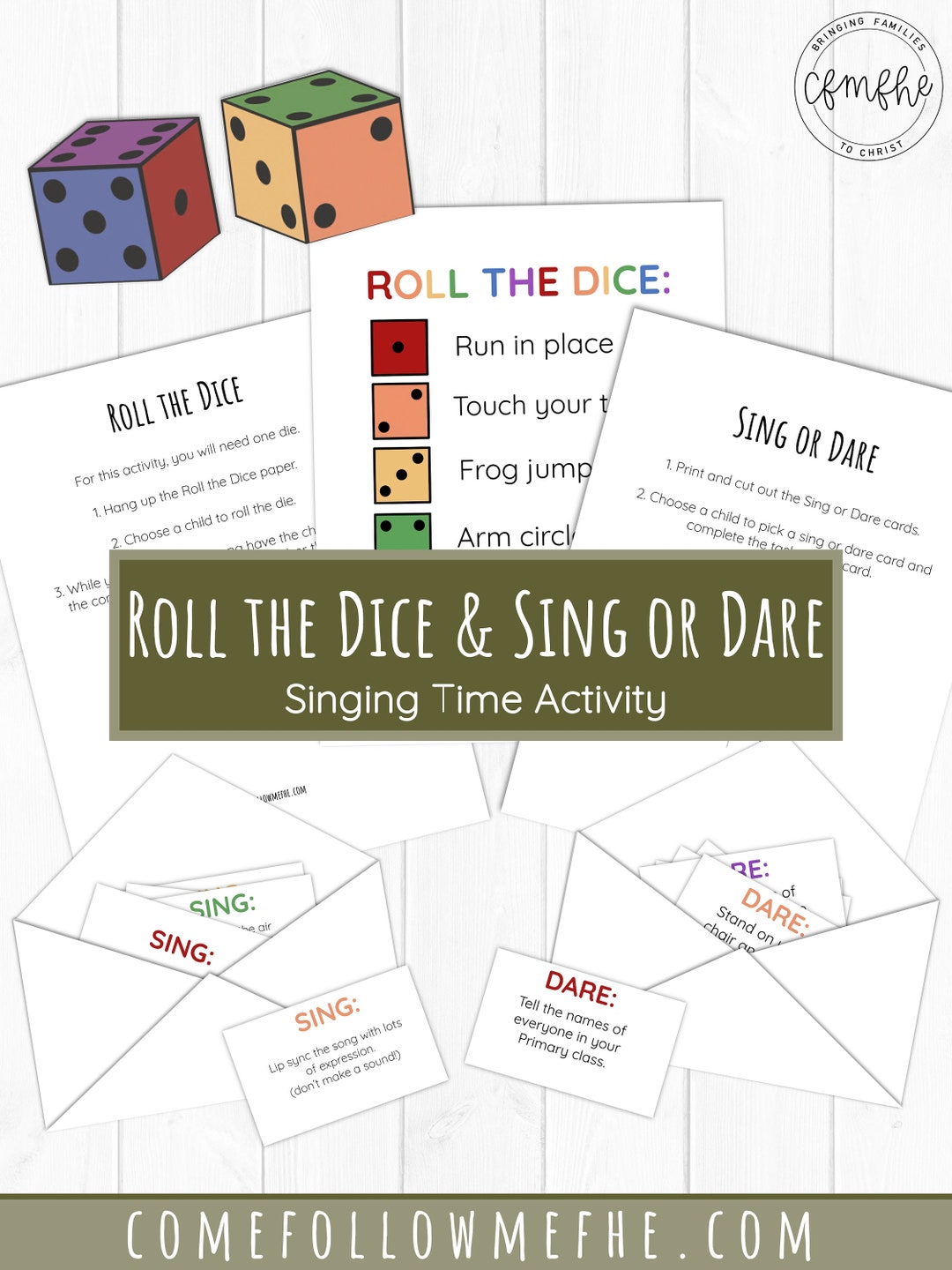 Roll the Dice and Sing or Dare Singing Time Activities - Etsy