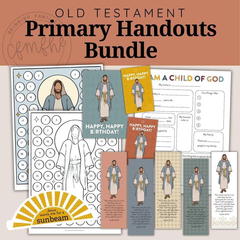 Old Testament 2026 Primary Handouts // LDS Primary, Primary Presidency ...