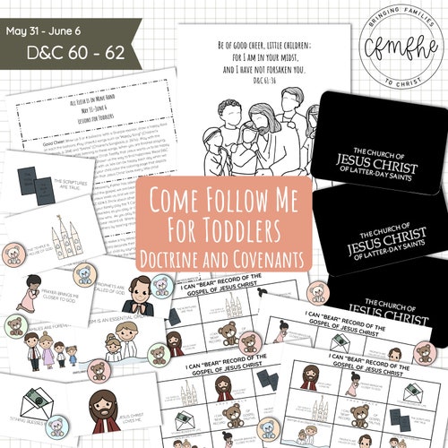 Come Follow Me 2021 TODDLER D&C Lesson 36 august 30 - Etsy