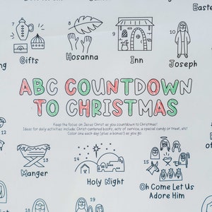 ABC Christmas Countdown // Advent Calendar, Christmas Alphabet ...