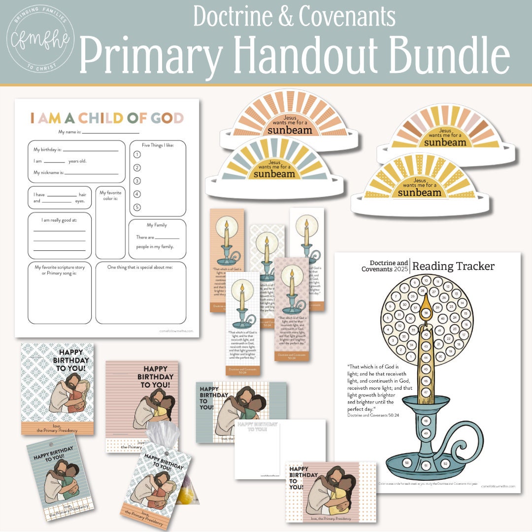 Doctrine and Covenants 2025 Primary Handouts // LDS Primary, Primary ...