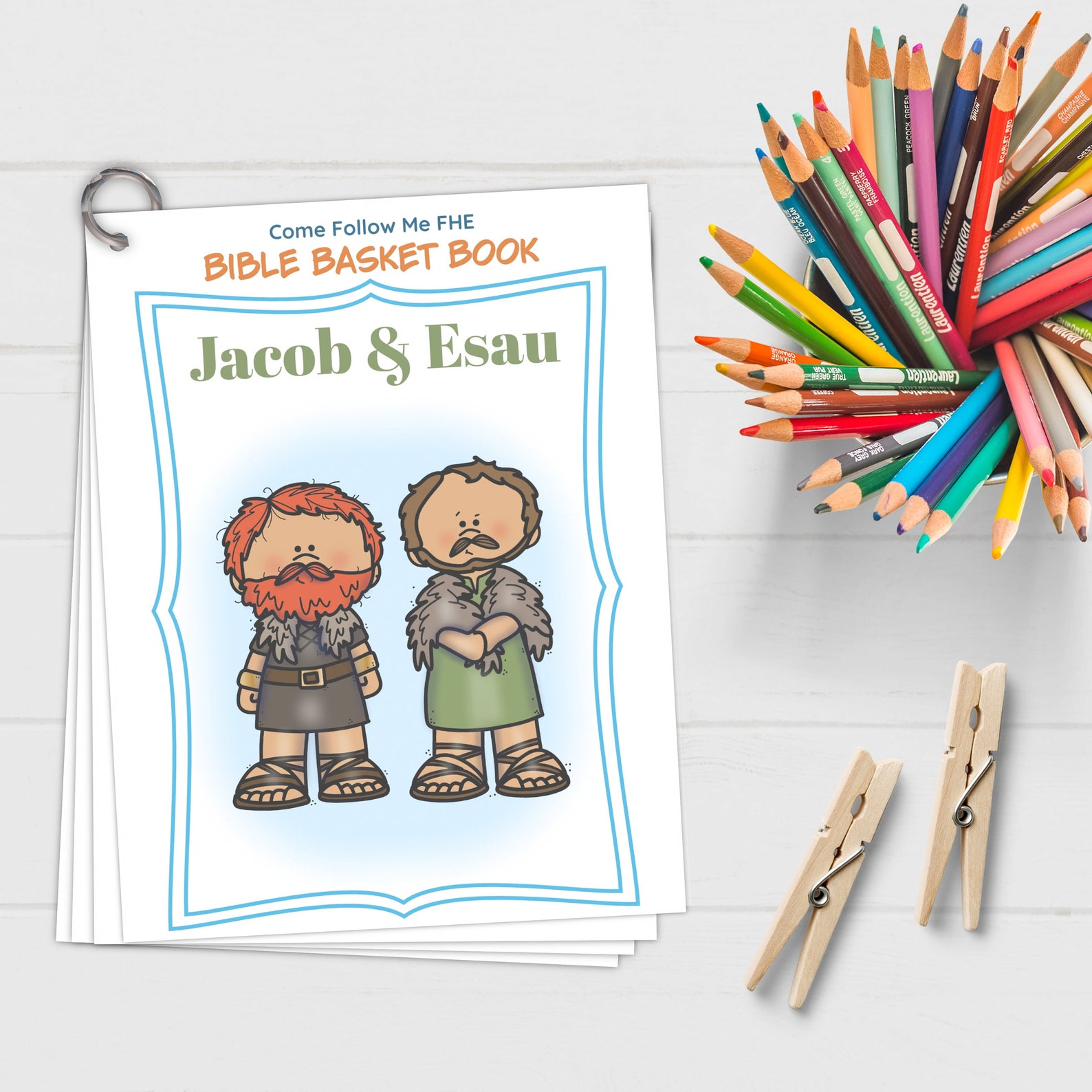 Jacob and Esau Bible Basket Book // 2022 Primary, Come Follow Me 2022 ...