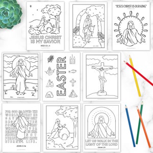 Easter Coloring Page Bundle // Coloring Pages, Holiday Coloring Page ...