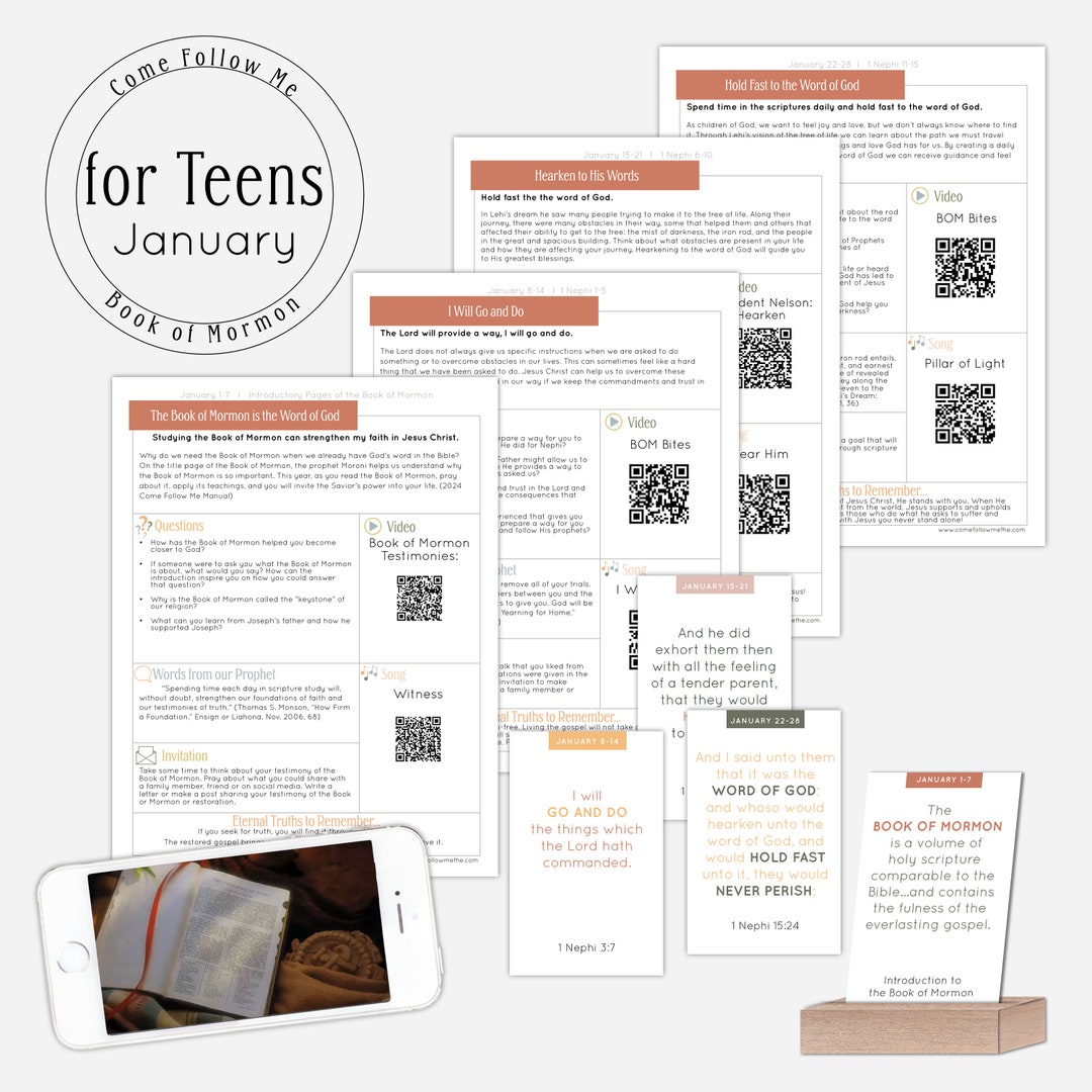 TEEN: Book of Mormon January Lessons Jan 1-28 // Come Follow Me 2024 ...