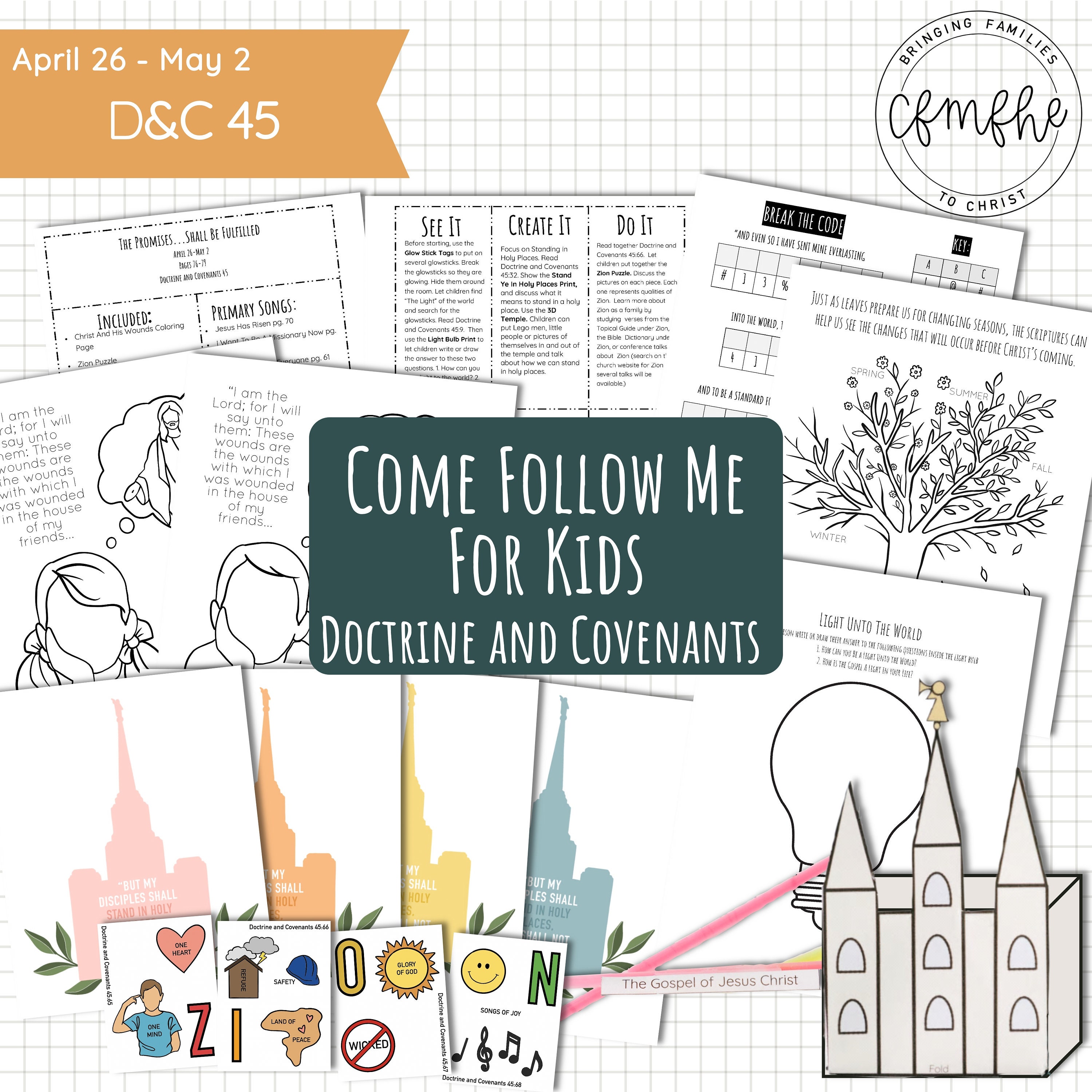 Come Follow Me 2021 STANDARD D&C Lesson 18 April 26 May 2 | Etsy