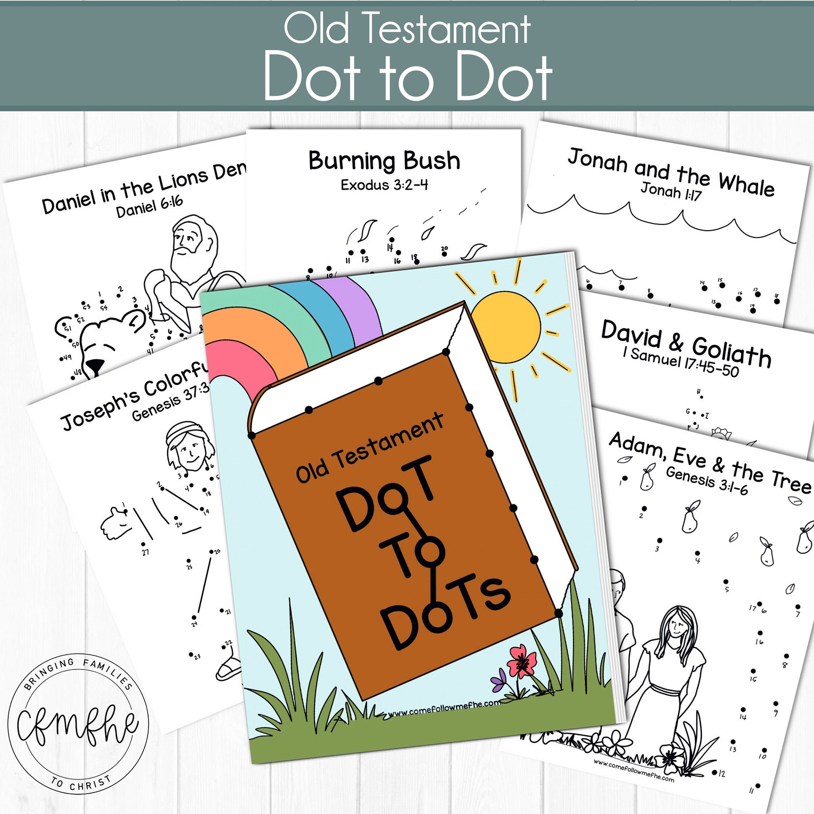 Bible Dot to Dot Pages // Old Testament Quiet Activity - Etsy