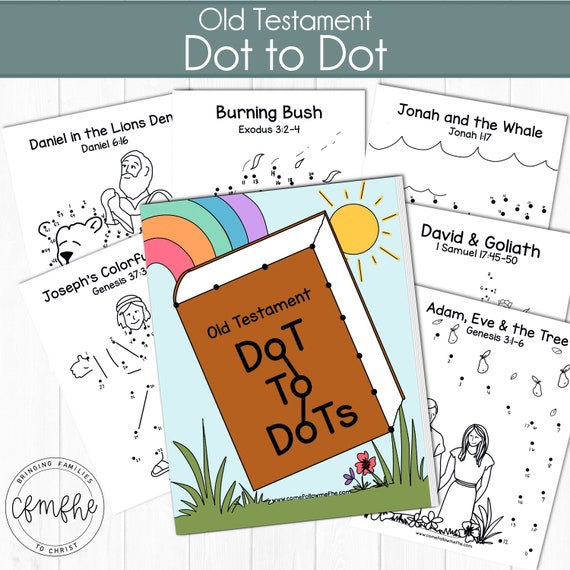 Bible Dot to Dot Pages // Old Testament Quiet Activity - Etsy