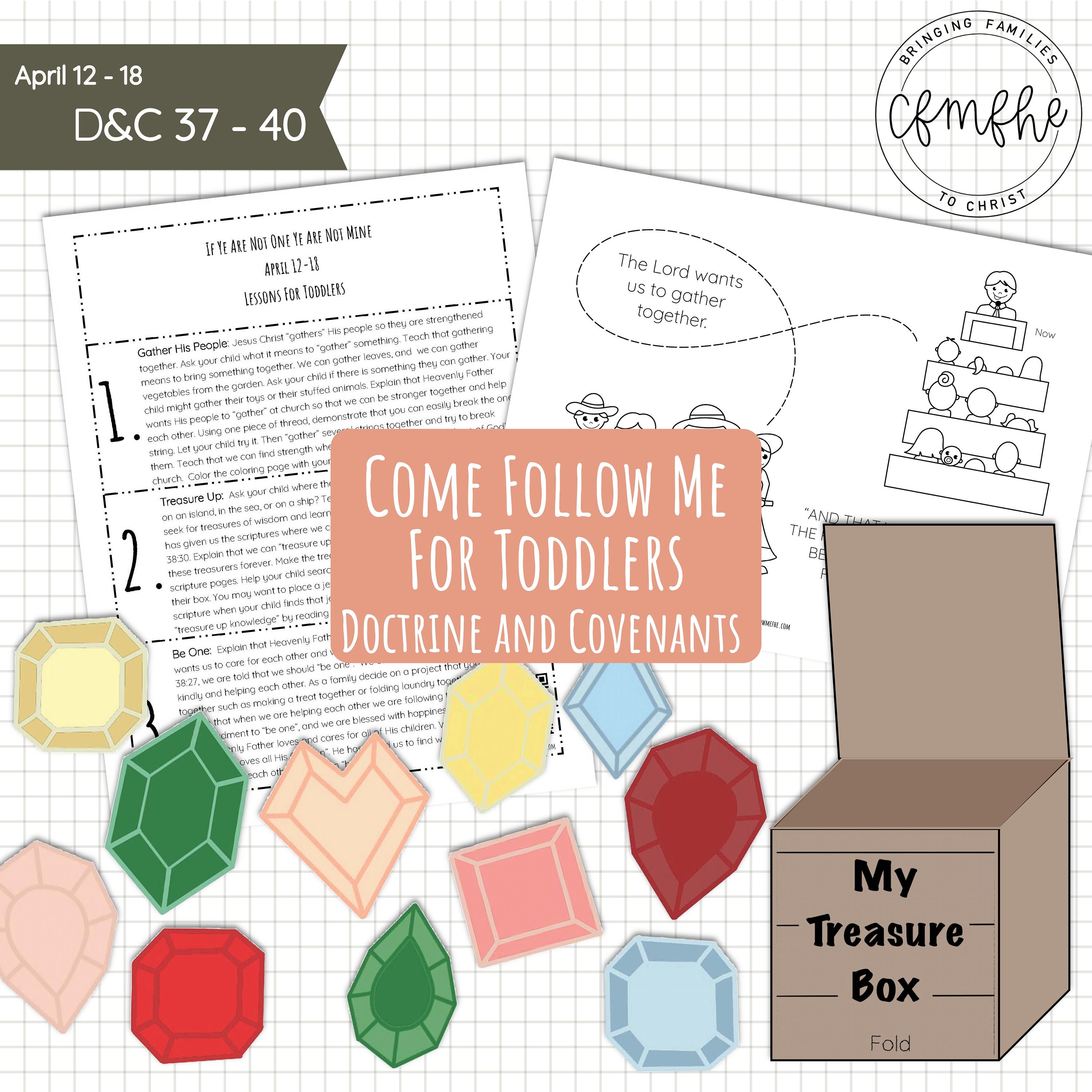 Come Follow Me 2021 TODDLER D&C Lesson 16 april 12 April | Etsy