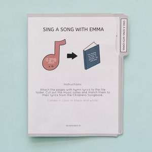 Sing A Song With Emma File Folder Game - Etsy