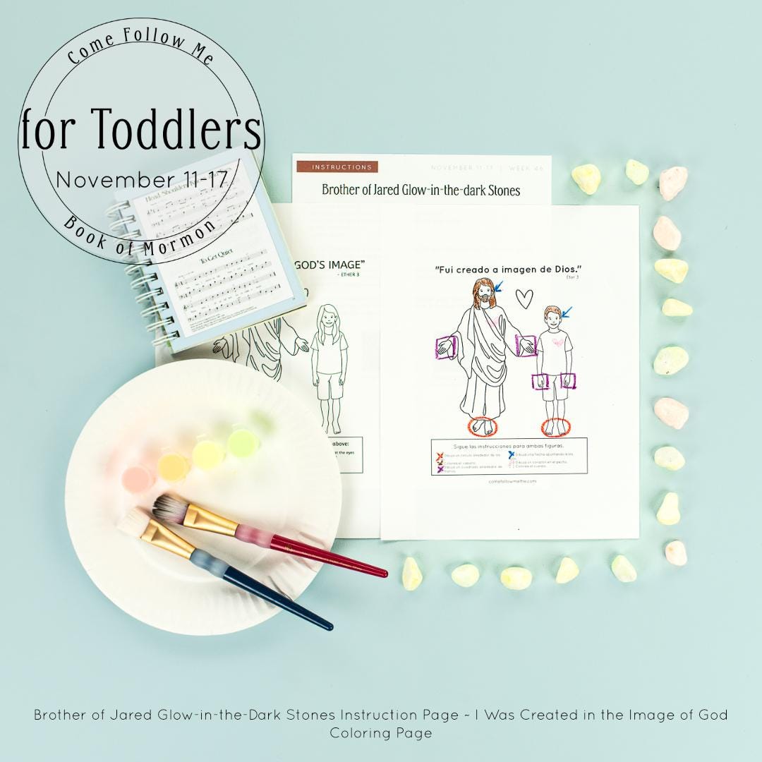 Come Follow Me Primary 2024 TODDLER: Book of Mormon Lesson 46 Nov 11-17 ...
