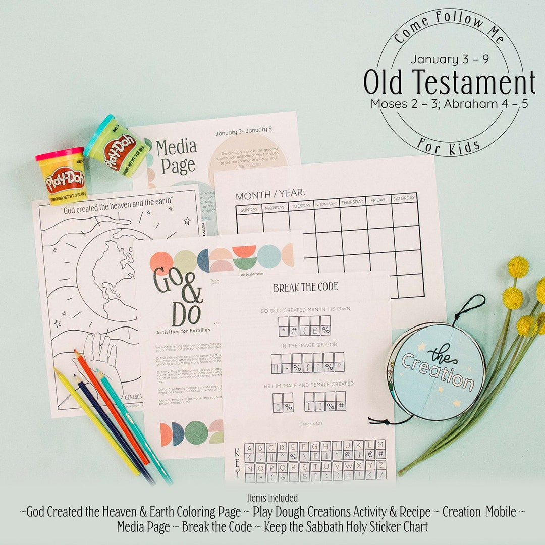 Come Follow Me Primary 2022 STANDARD: Old Testament - Lesson 2 (january ...