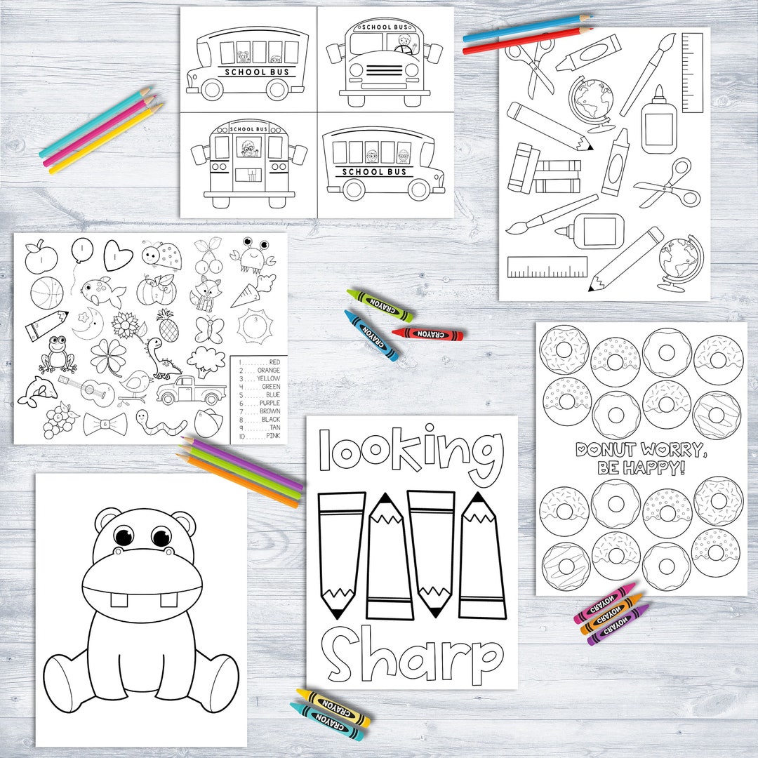 August 2022 Coloring Pages // Summer, Coloring, Holidays, Back to ...
