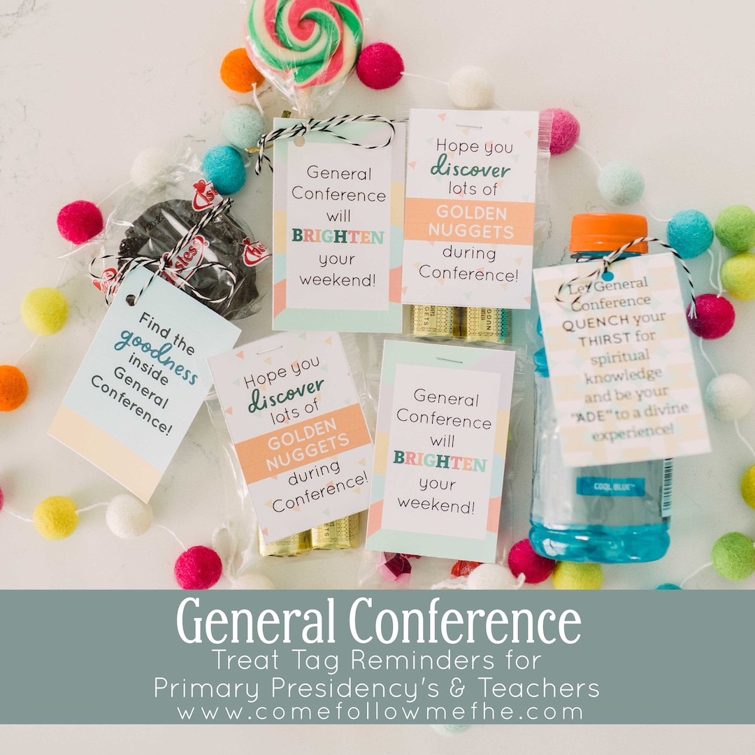 General Conference Treat Tags // April Conference, General Conference ...