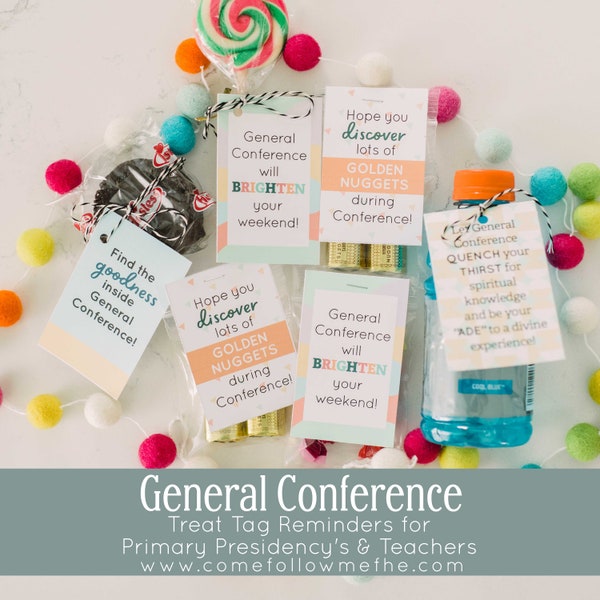 General Conference Treat Tag - Etsy