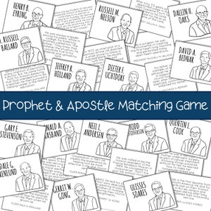 Apostle Matching Game // LDS General Conference General | Etsy