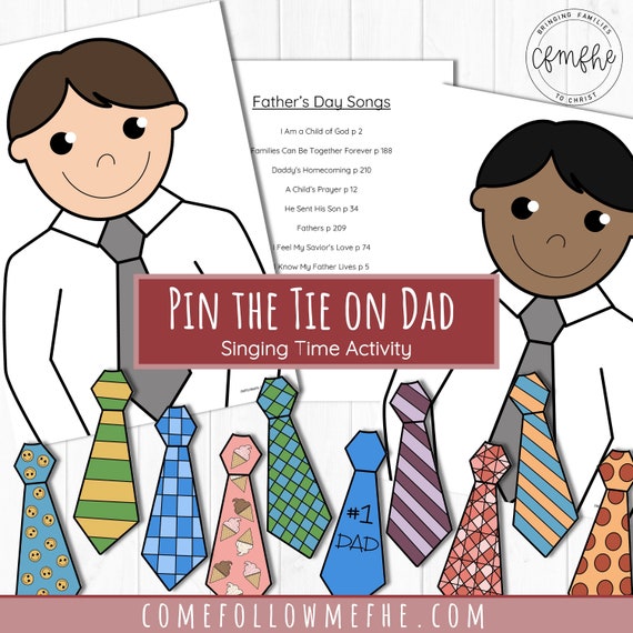 Pin the Tie on Dad Singing Time Activity - Etsy