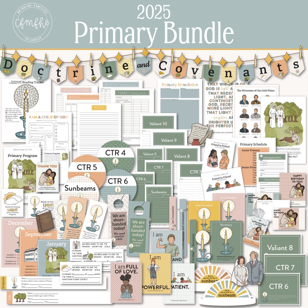 Doctrine and Covenants 2025 Complete Primary Bundle // LDS Primary, Primary Presidency, Primary ...
