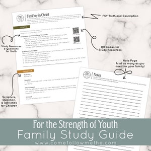 FSY Digital Study Guide and 50 Truth Cards // for the Strength of Youth ...