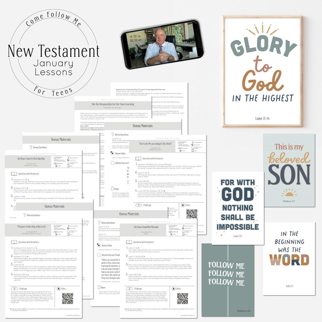 TEEN: New Testament January Lessons Dec 26 - Jan 29 // Come Follow Me ...