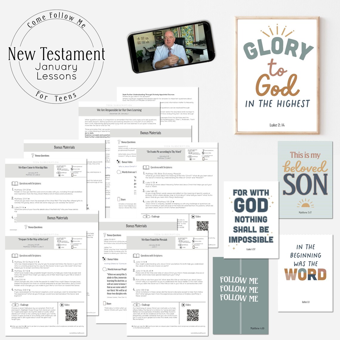 TEEN: New Testament January Lessons Dec 26 Jan 29 // Come - Etsy