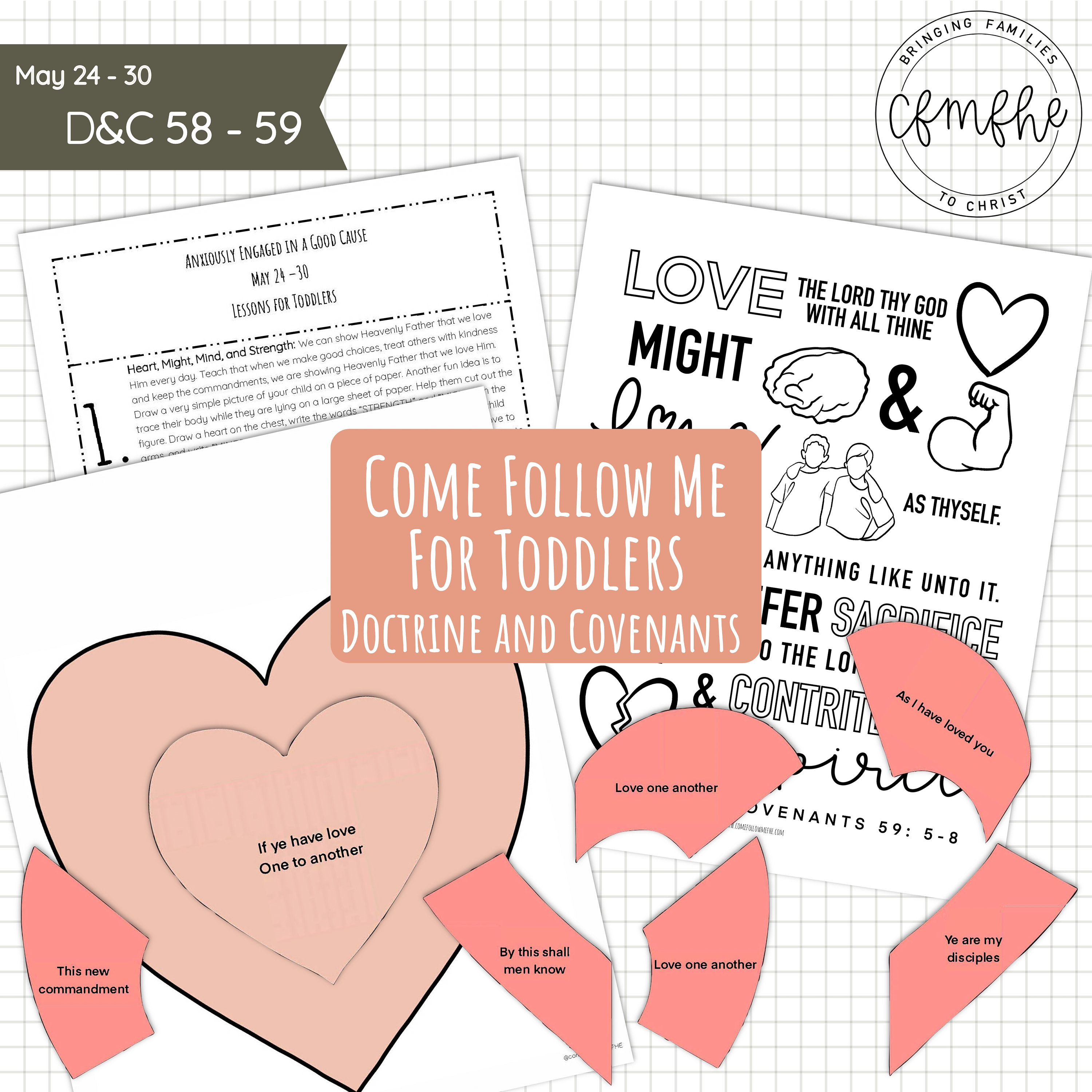 Come Follow Me 2021 TODDLER D&C Lesson 22 May 24 May 30 | Etsy