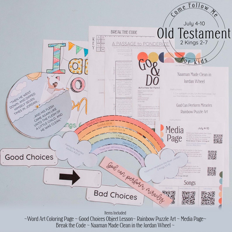 Come Follow Me Primary 2022 ELEMENTARY: Old Testament Lesson - Etsy