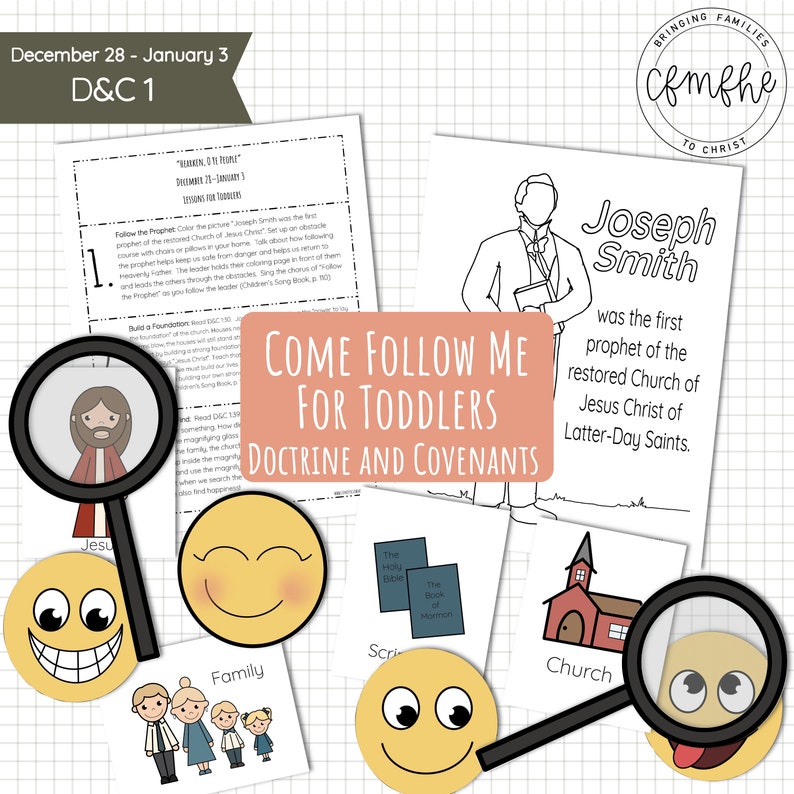 Come Follow Me 2021 TODDLER D&C Lesson 1 dec 28 Jan 3 // | Etsy