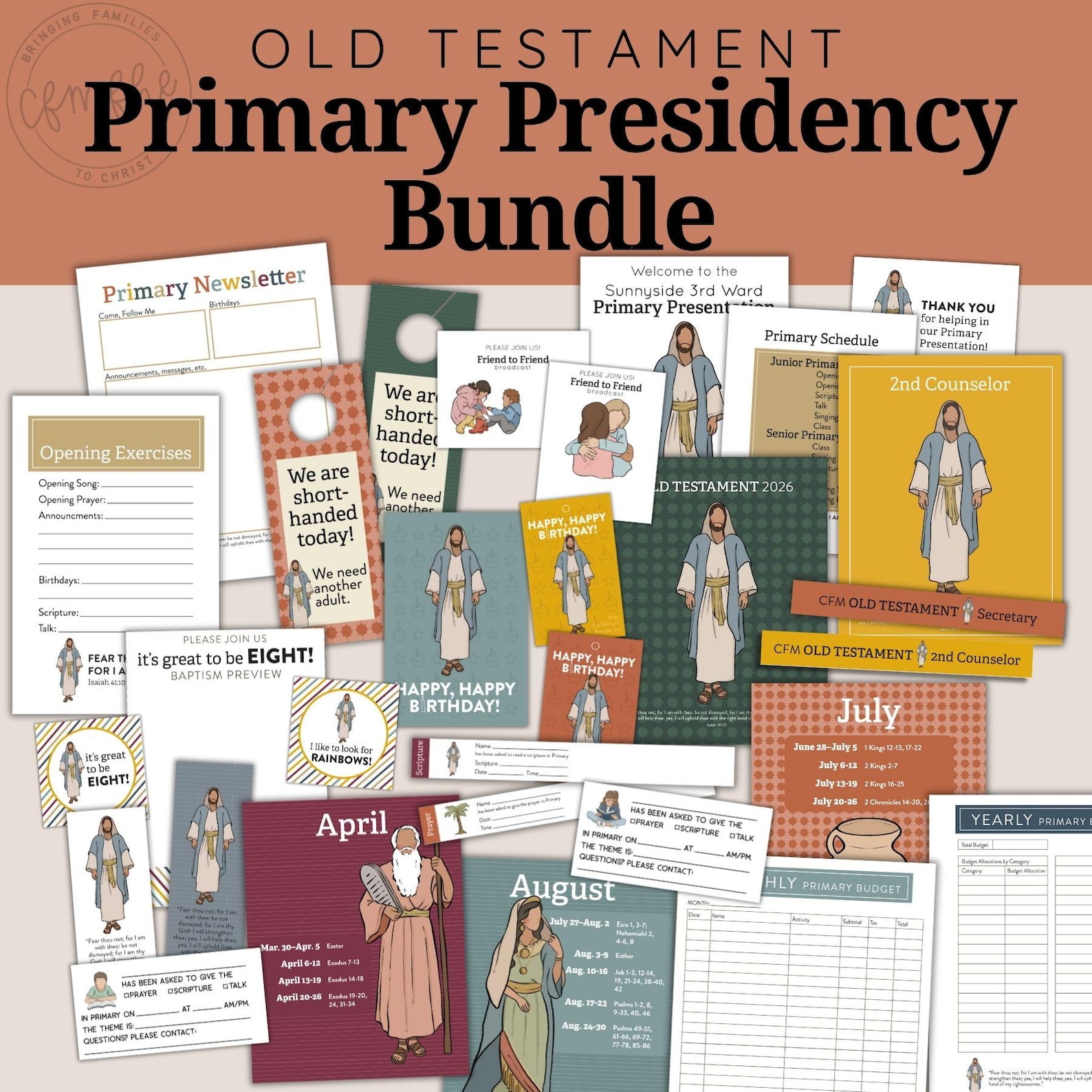 Old Testament 2026 Primary Presidency Bundle // LDS Primary, Primary ...