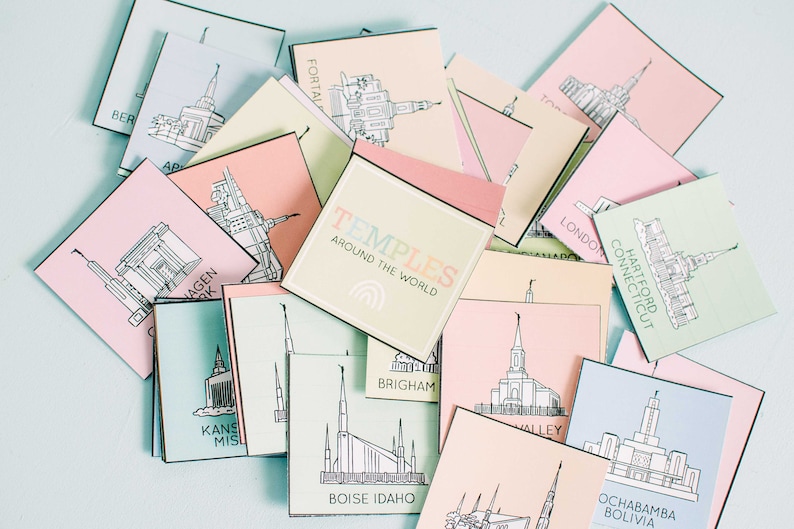 Temple Matching Game // Temples Around the World, LDS Temples, Matching ...
