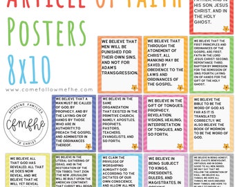 LDS Articles of Faith Posters LARGE Size 16x20 - Etsy