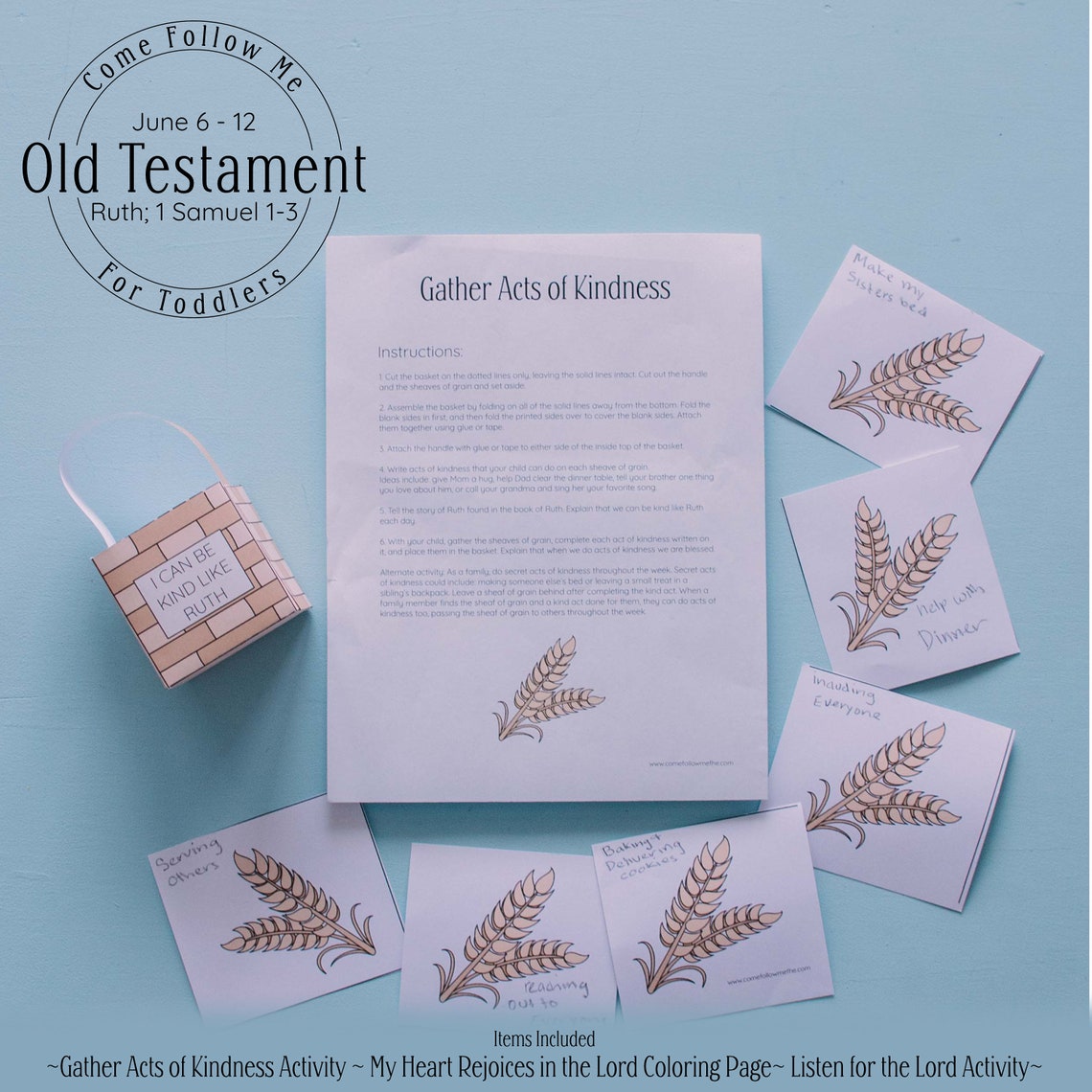 Come Follow Me Primary 2022 TODDLER: Old Testament Lesson 24 - Etsy