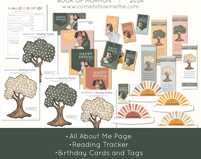 Book of Mormon 2024 Primary Handouts // LDS Primary, Primary Presidency ...