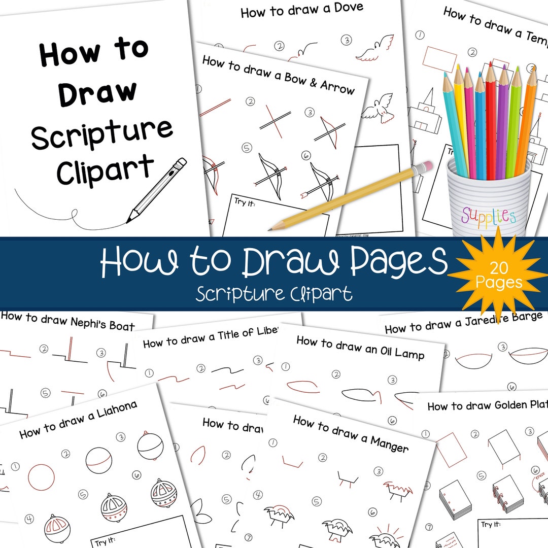How to Draw Scripture Clipart - Etsy