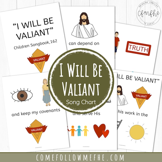 I Will Be Valiant Song Chart - Etsy