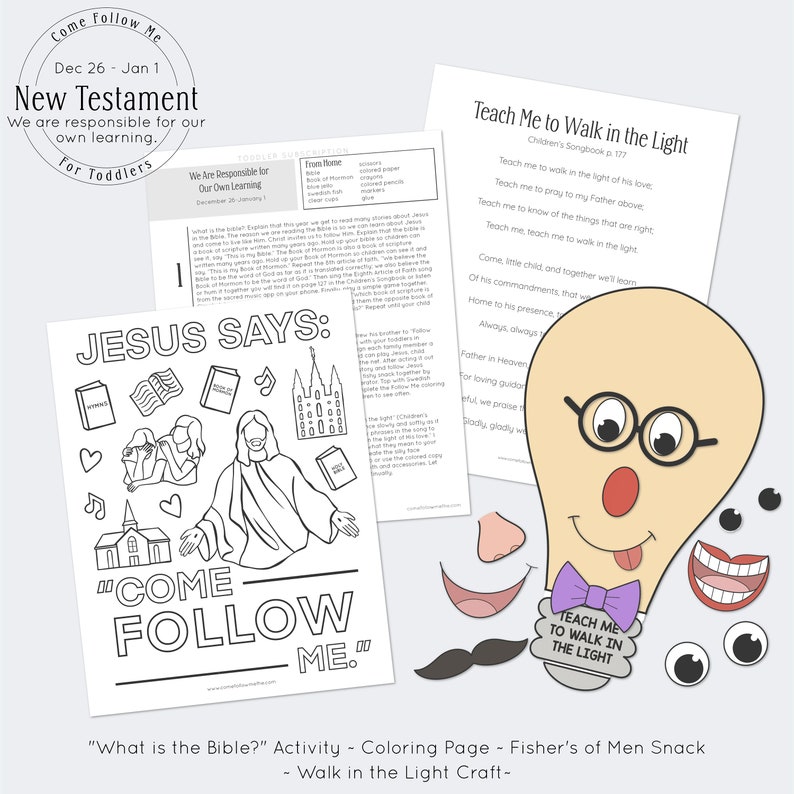 Come Follow Me Primary 2023 TODDLER: New Testament Lesson 1 - Etsy