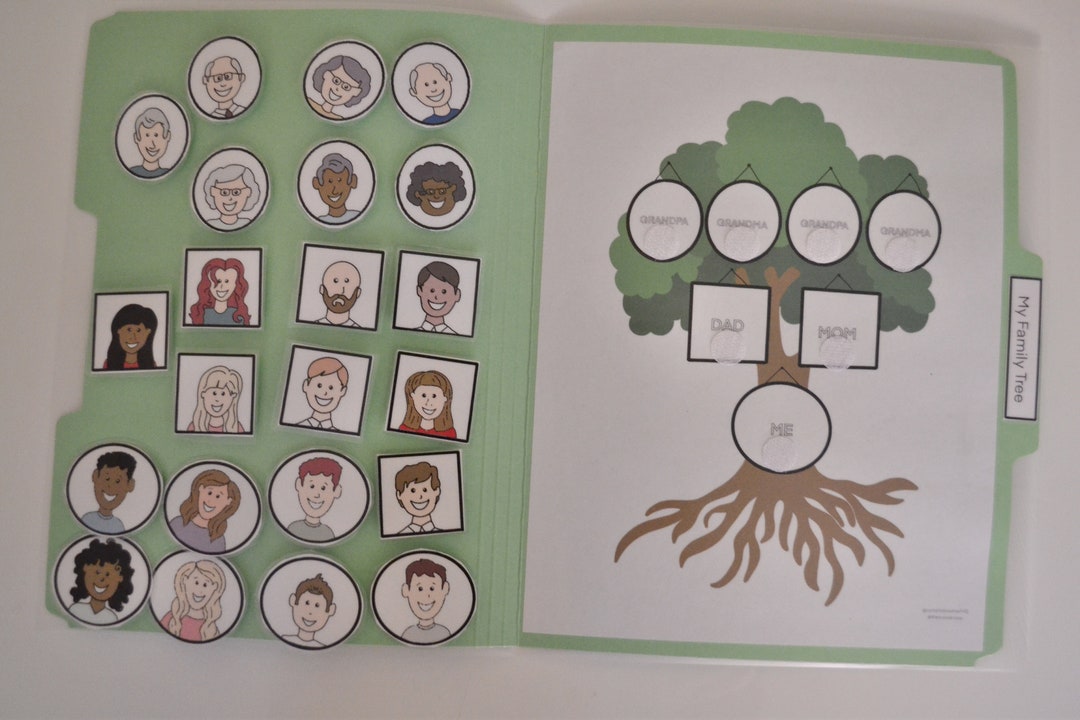 My Family Tree File Folder Game - Etsy