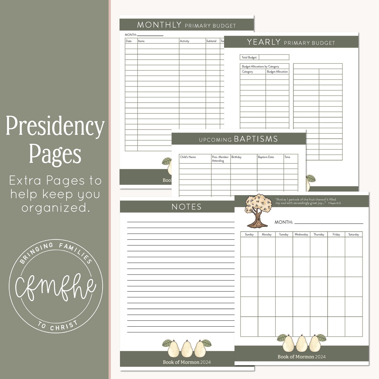 Book of Mormon Primary Presidency Bundle//lds Primary, Primary ...