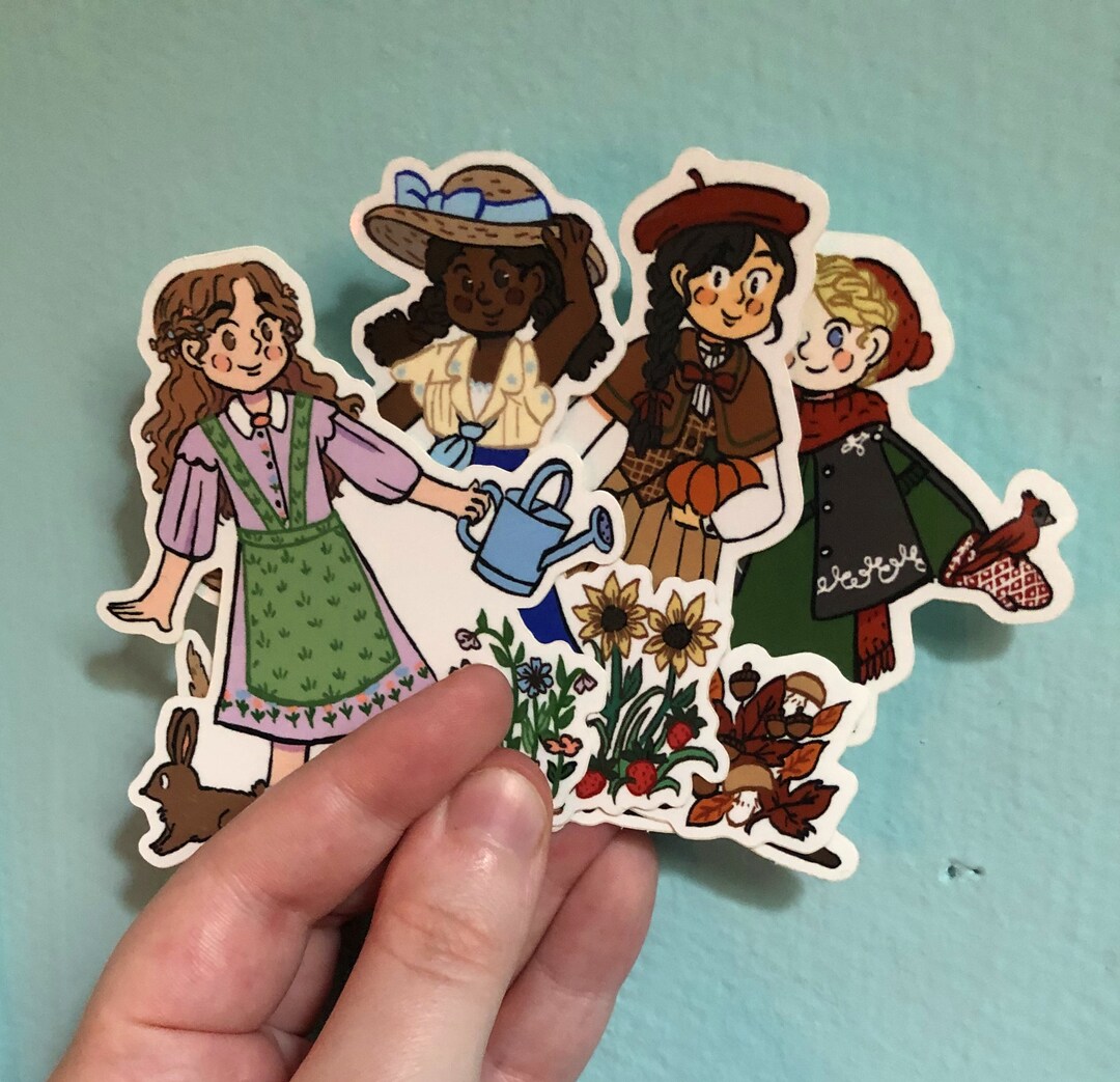 Four Seasons Cottagecore Girls Vinyl Sticker Set 3x2 - Etsy