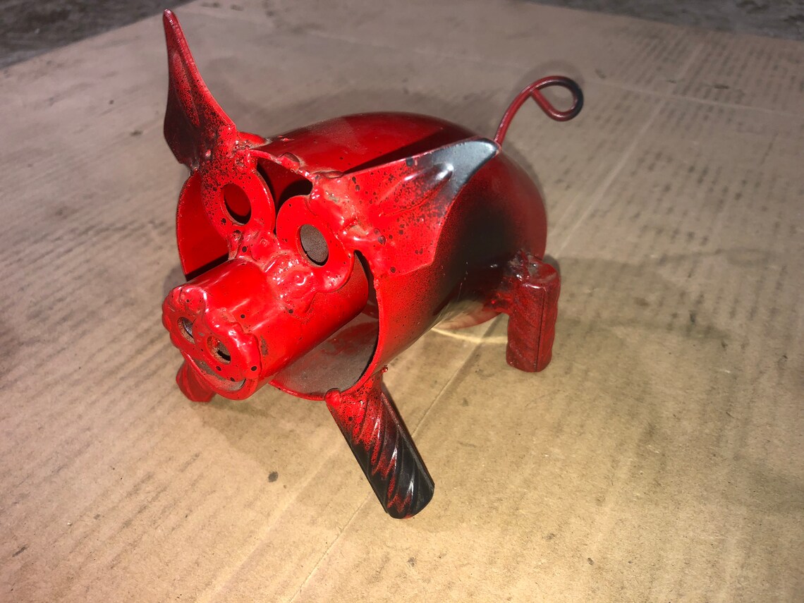 Pig Metal Art - Etsy