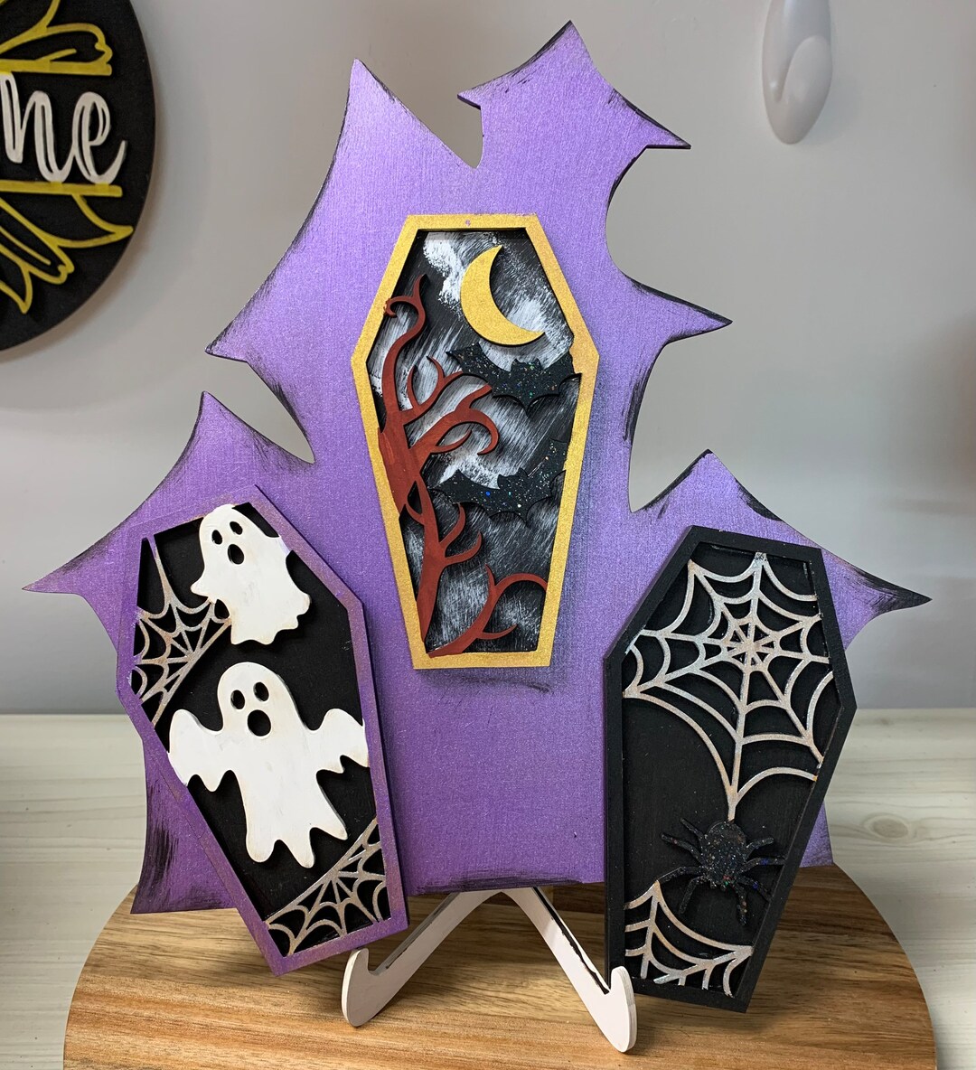 Diy Haunted House and 3 Coffins Kit - Etsy