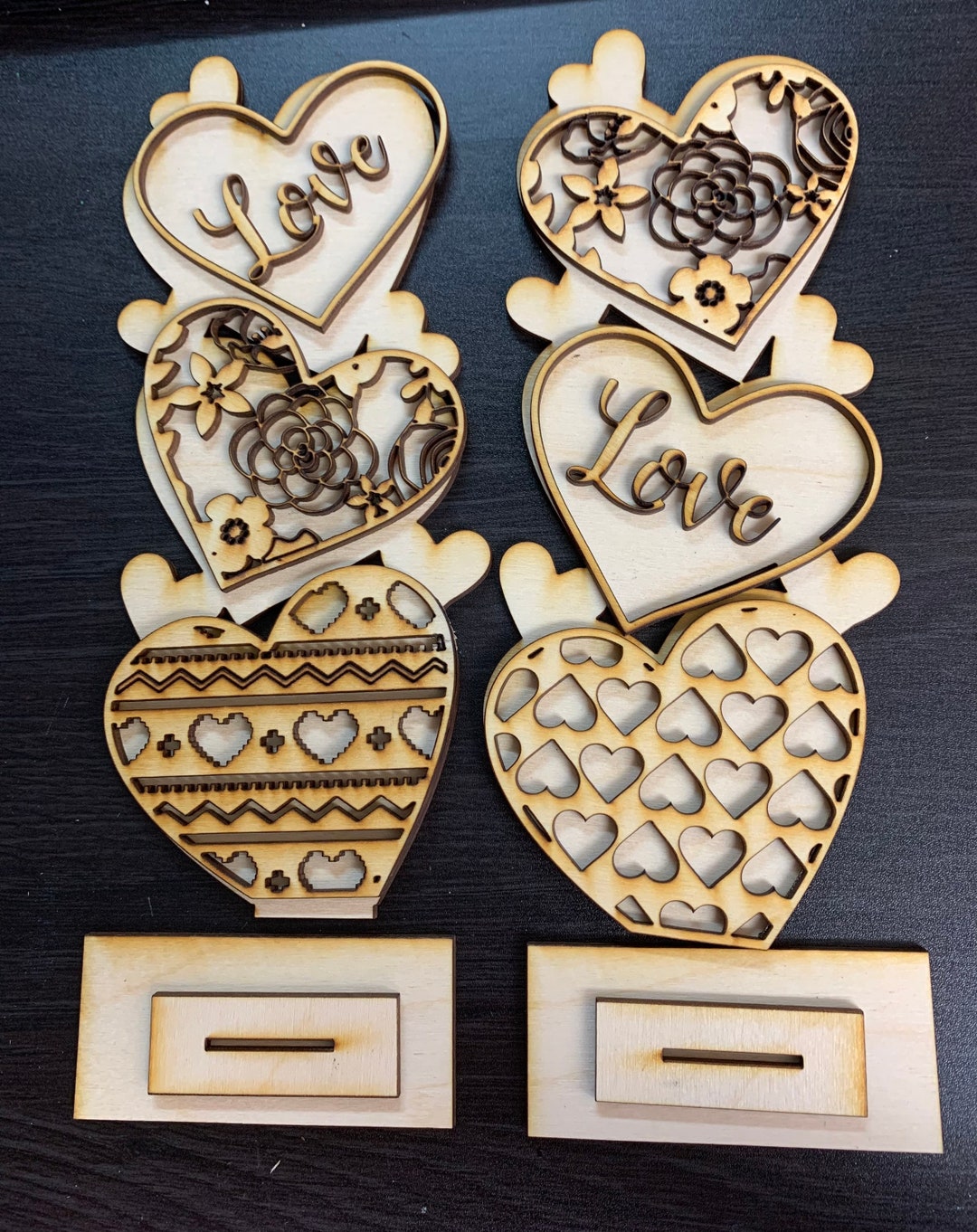 Stacking Hearts Shelf Sitters - Etsy