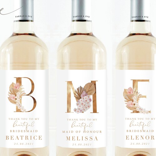 Bridesmaid Proposal Wine Labels Will You Be My Bridesmaid - Etsy