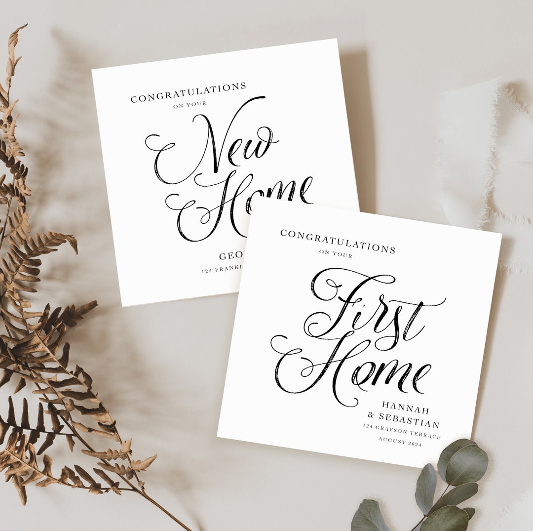 Personalised Congratulations on Your FIRST Home Card Congratulations ...